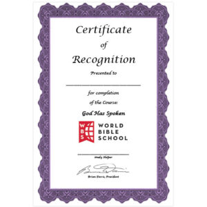 Master Series - Certificates | World Bible School